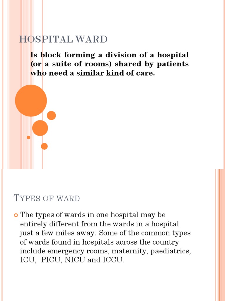 Types of Hospital Wards Explained | PDF