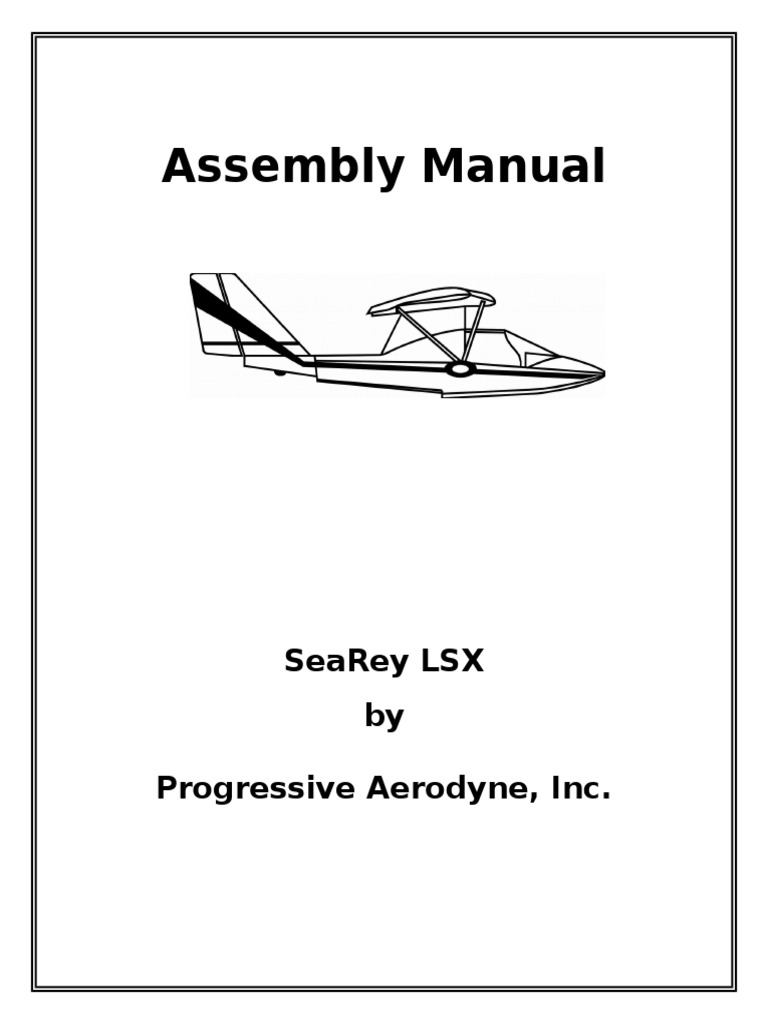 Assembly Manual - Cover Page Form LSX | PDF