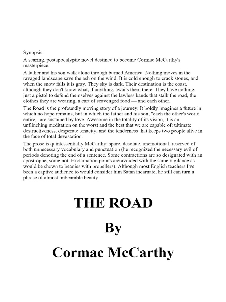 Cormac McCarthy - The Road - PDF Free Download PDF | PDF