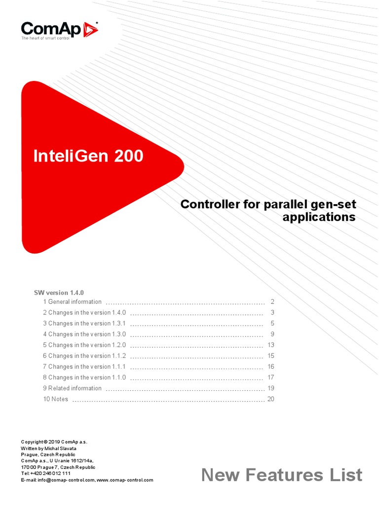 InteliGen 200 1 4 0 New Features PDF | PDF | Password | World Wide Web