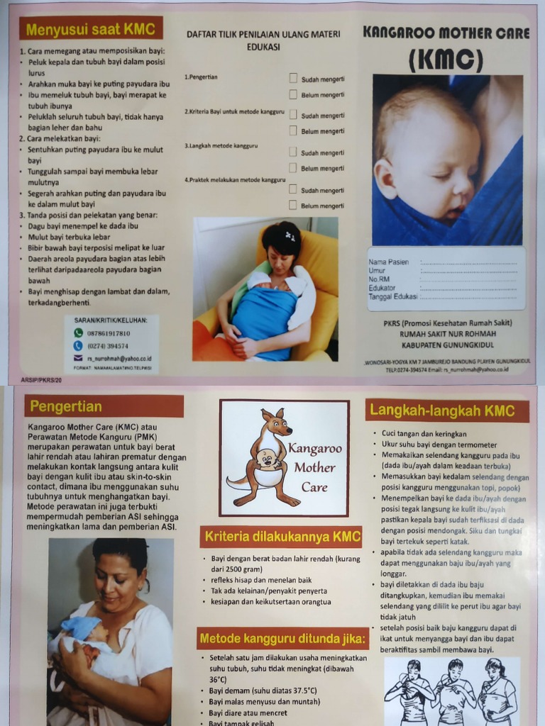 Leaflet KMC (Kangaroo Mother Care) | PDF