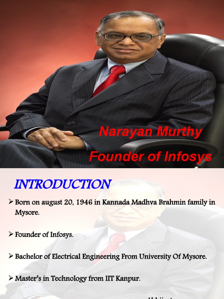 Narayan Murthy Founder of Infosys | PDF | Economies | Business