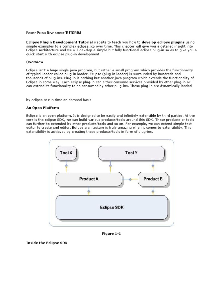 Eclipse Plugin Development Tutorial Pdf Eclipse Software Button Computing