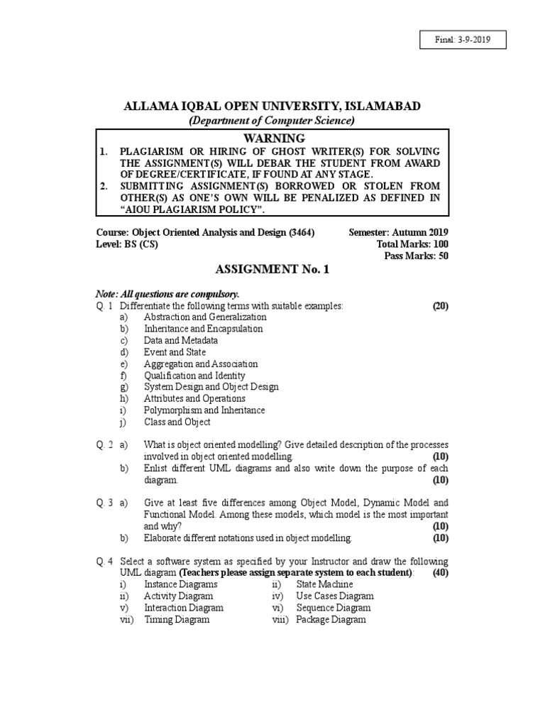 3464 Pdf Object Oriented Programming System