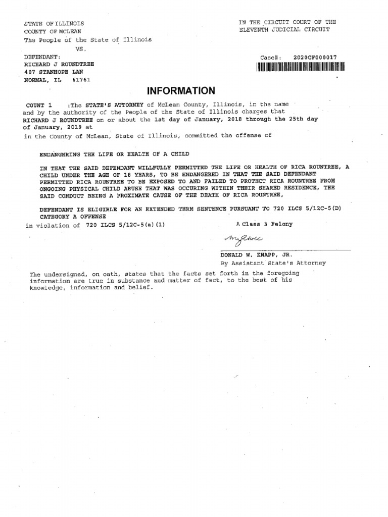 Arrest Document For Richard Rountree | PDF