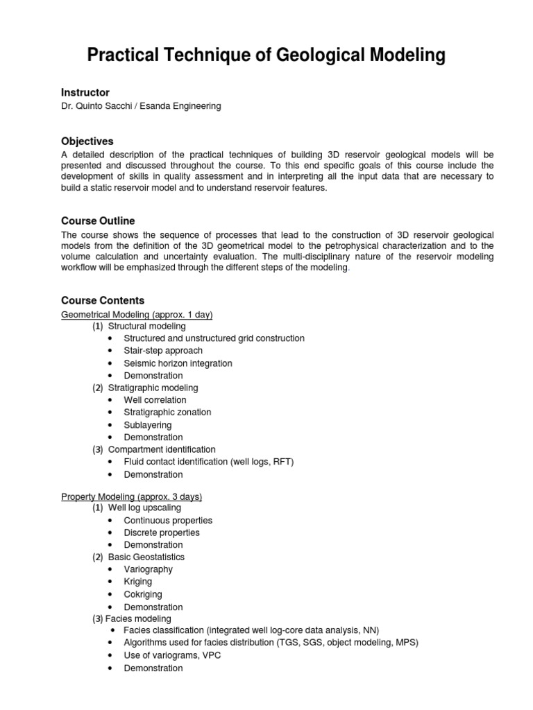 A Comprehensive Guide to Building 3D Reservoir Geological Models ...
