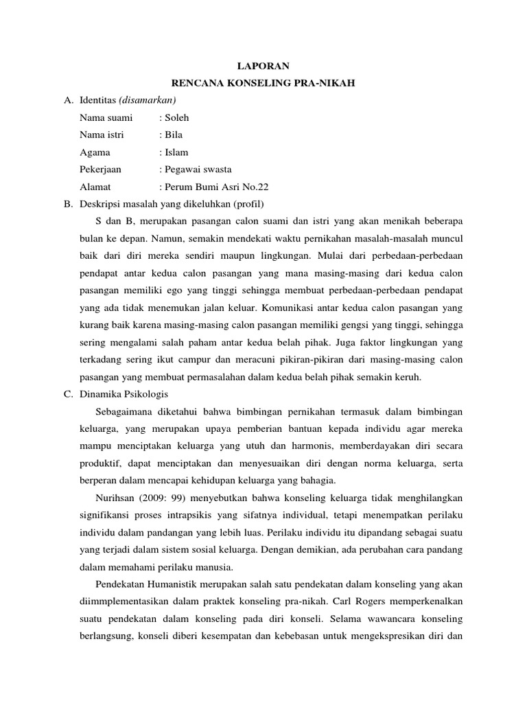 Konseling Pranikah | PDF | Sains & Matematika
