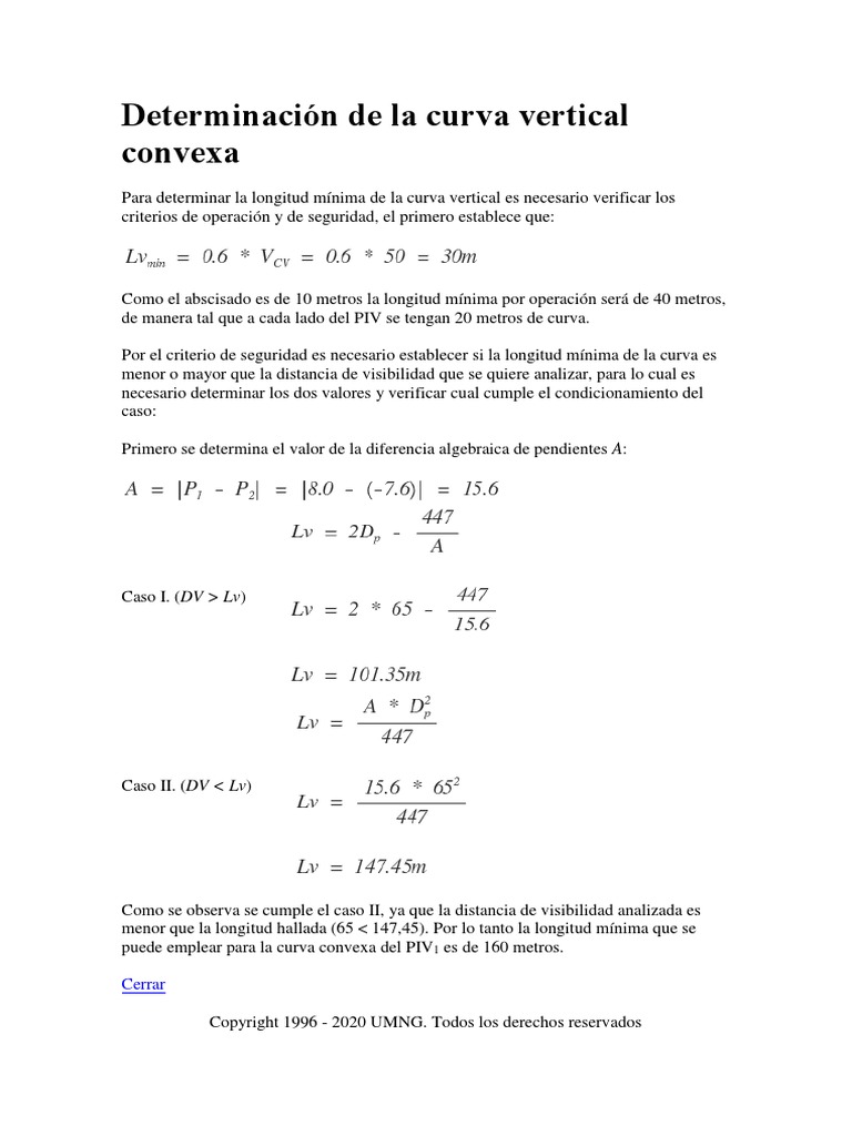 Determinación de La Curva Vertical Convexa y Concava | PDF | Geometría ...