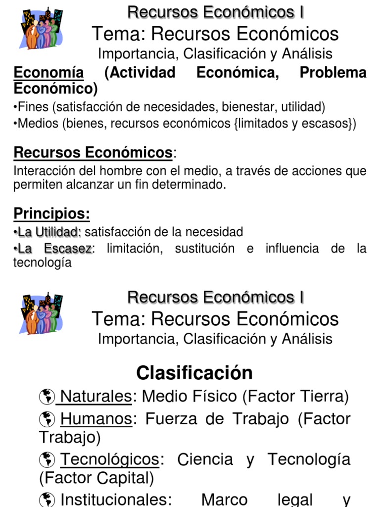 Clasificación y Importancia de Recursos Económicos | PDF | Finanzas y ...