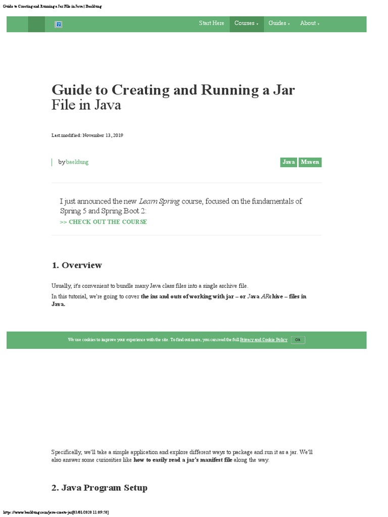 Guide To Creating and Running A Jar File in Java Baeldung | PDF ...