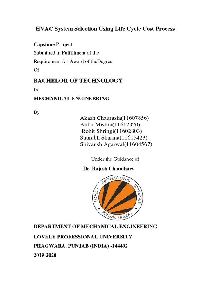 HVAC Life Cycle Cost Analysis | PDF | Electromechanical Engineering ...