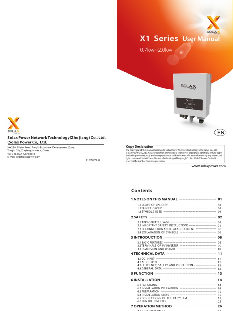 Solax Mini Manual | PDF | Power Inverter | Capacitor