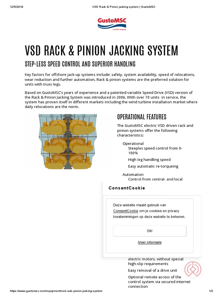 VSD Rack & Pinion Jacking System - GustoMSC | PDF | Automation ...