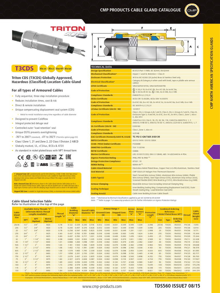 T3CDS CMP | PDF | Wire | Manufactured Goods