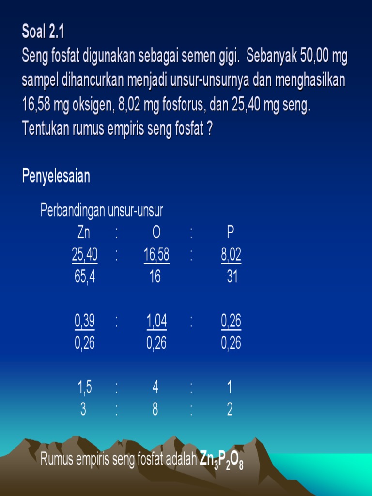 Rumus Empiris Seng Fosfat | PDF