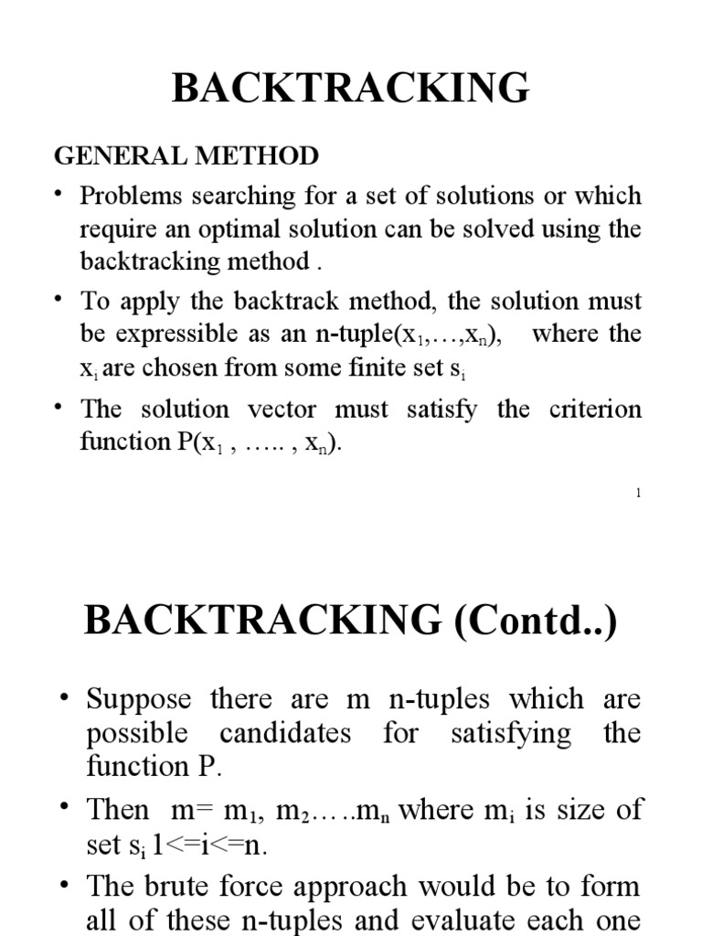 Backtracking 2 | PDF | Applied Mathematics | Computer Science