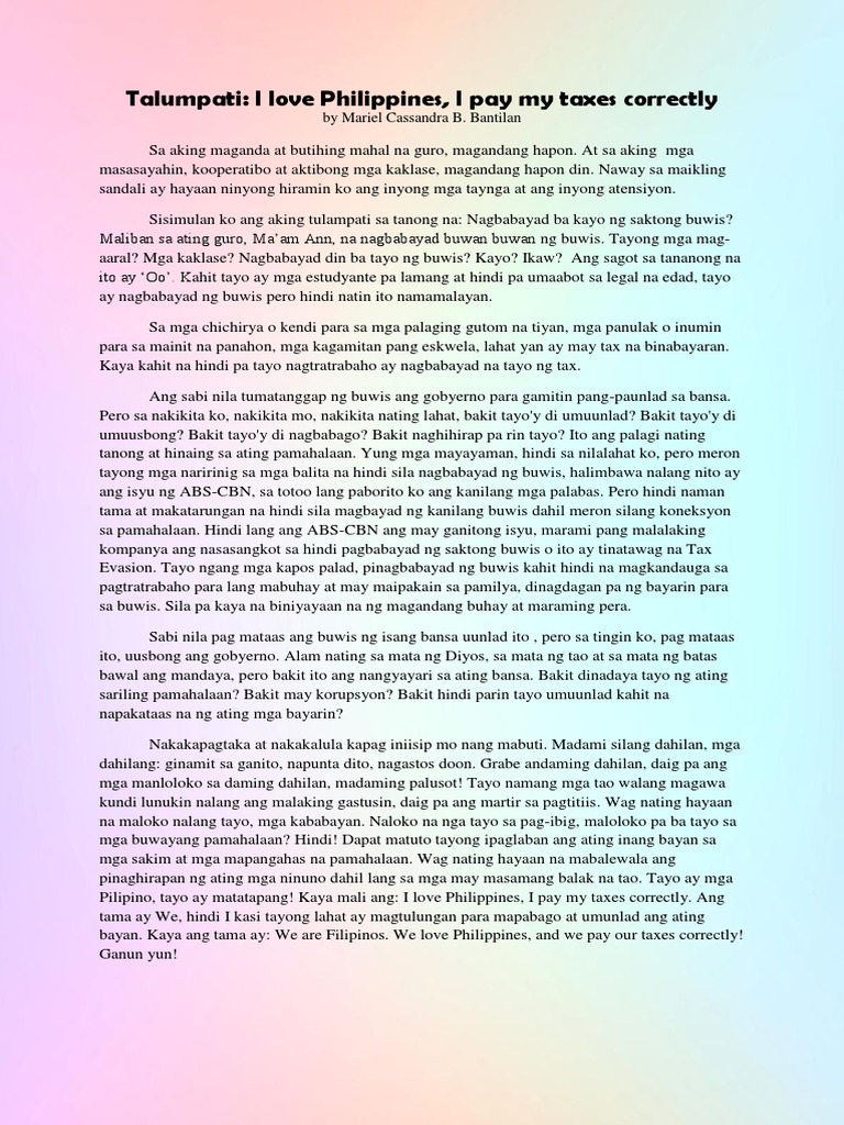 Draft Talumpati | PDF