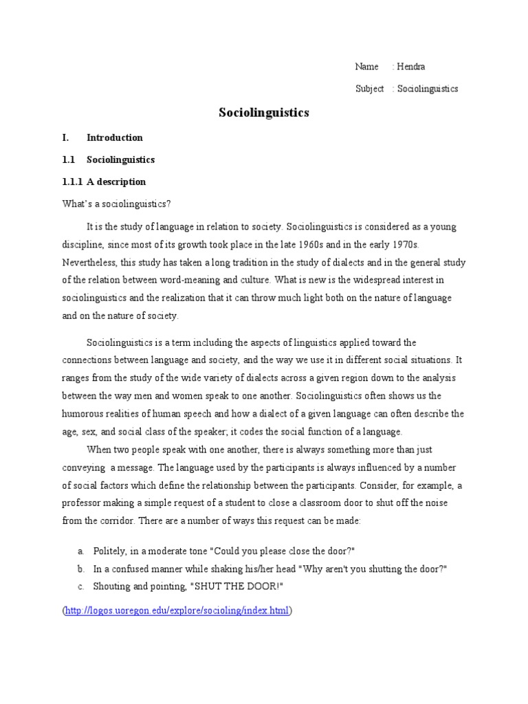 Understanding Sociolinguistics Basics | PDF | Sociolinguistics ...