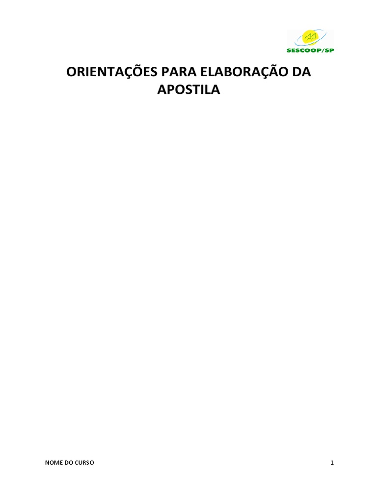 Modelo de Apostila | PDF | Cooperativa | Economia