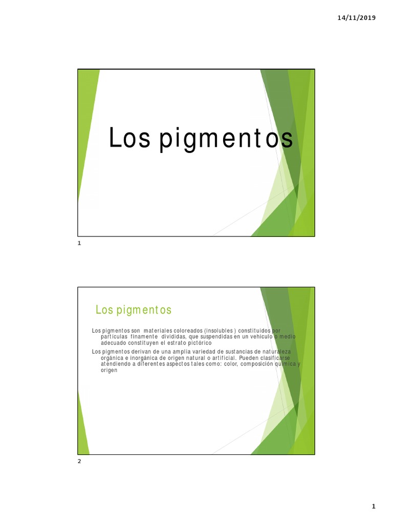 TEMA 2 Los Pigmentos PDF | PDF | Refracción | Pigmento