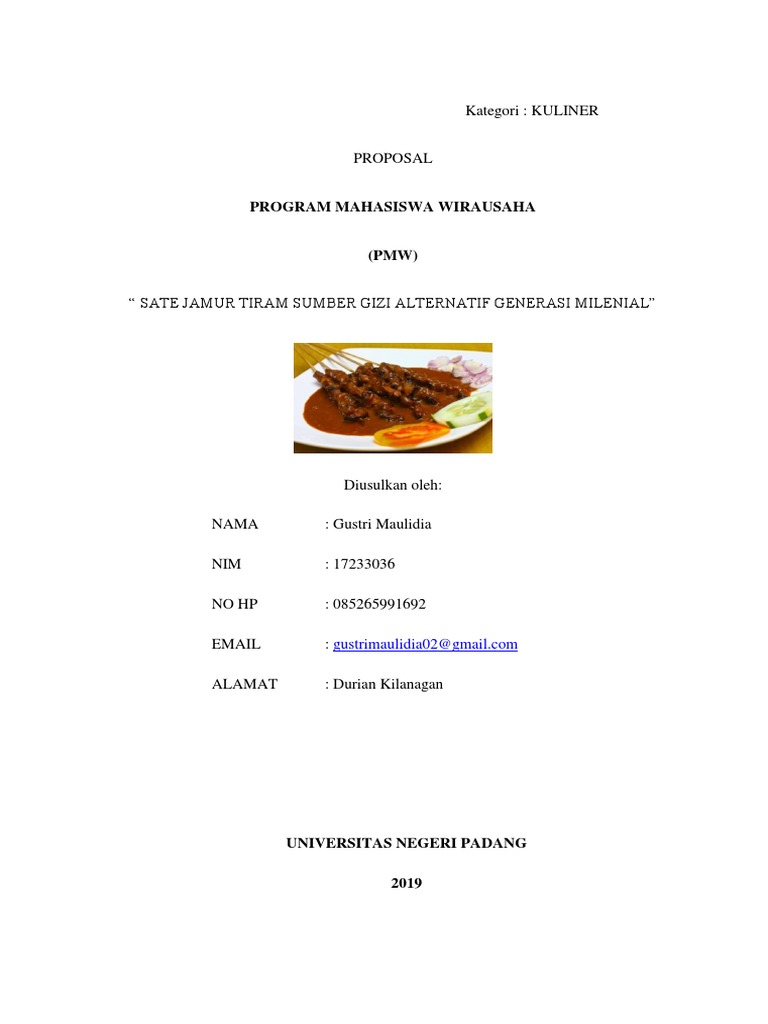 Proposal PMW-1-2 | PDF | Bisnis