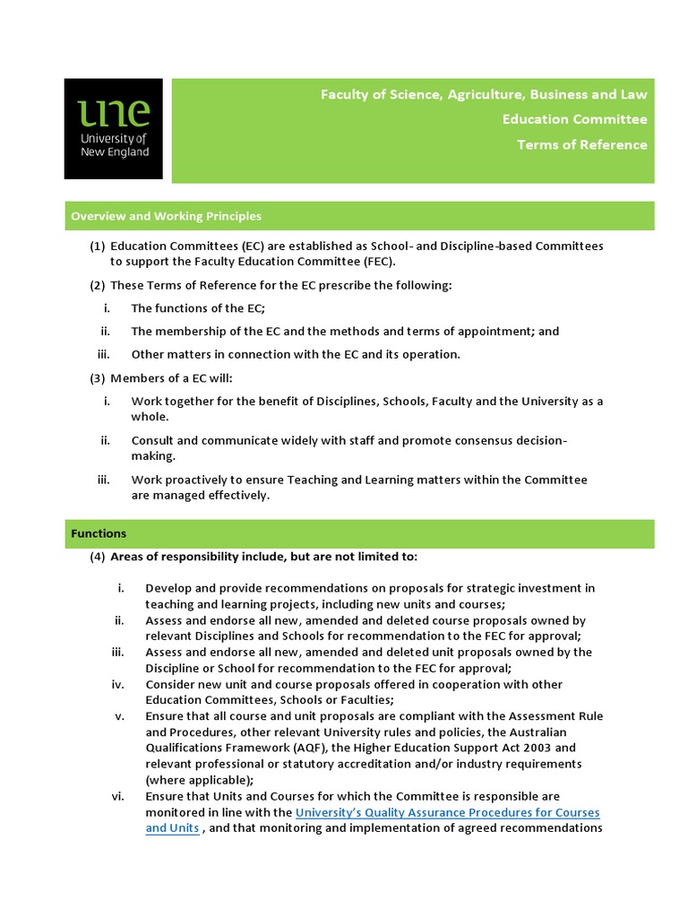 School Education Committee - Terms of Reference - 2019-20 PDF | PDF ...