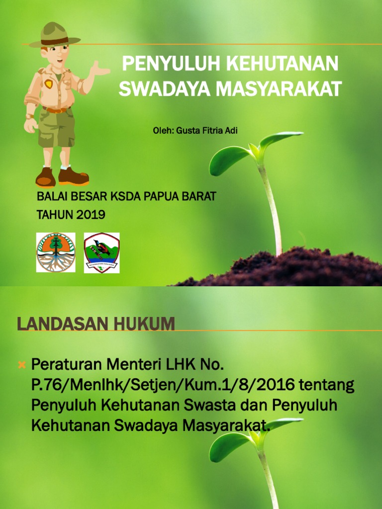 Tugas dan Peran Penyuluh Kehutanan | PDF