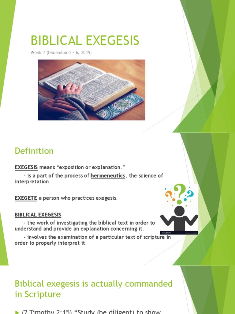 B. Biblical Exegesis | PDF | Exegesis | Bible