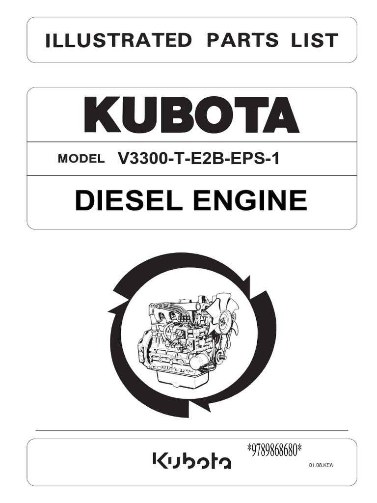 Kubota V3300 Engine Part List 2007 PDF | PDF