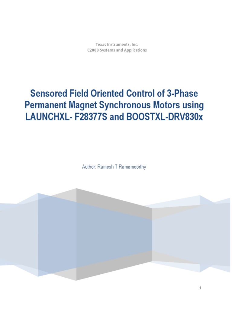 Sensored FOC for PMSM with TI LaunchPad | PDF | Electric Motor ...