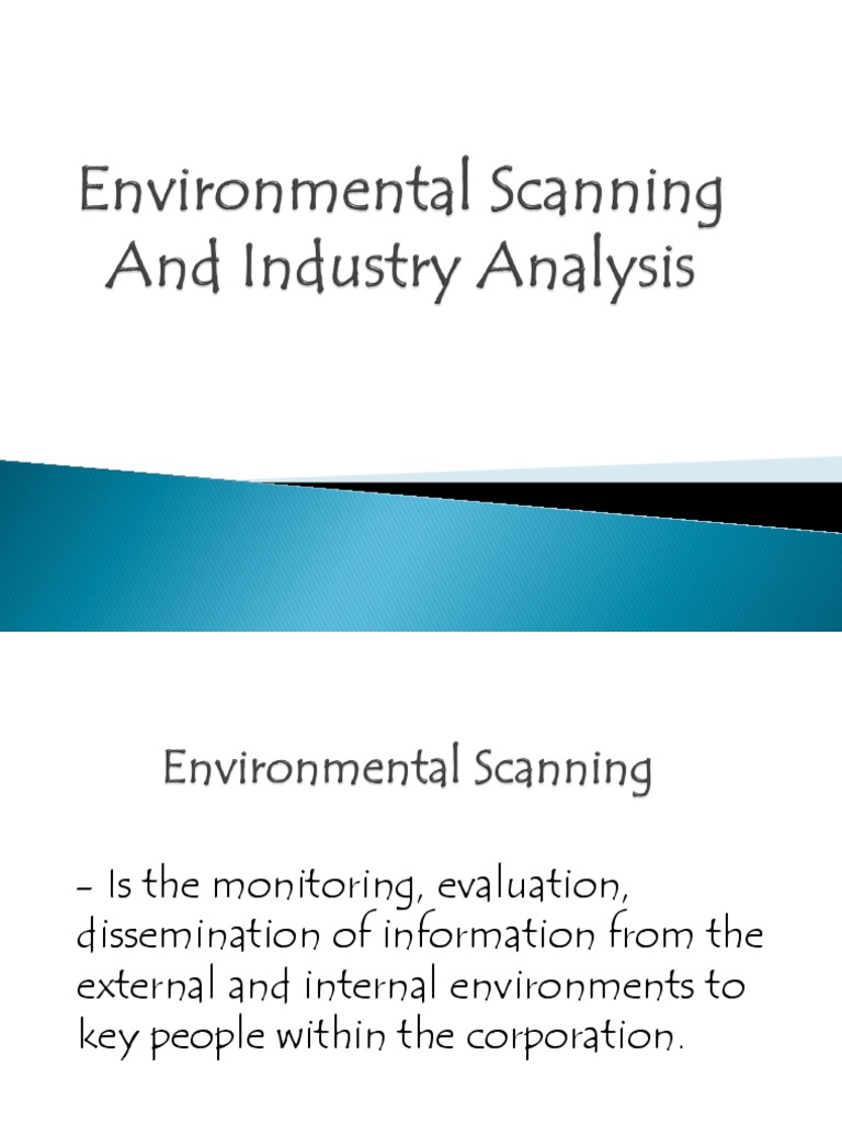Ch. 4 Environmental Scanning and Industry Analysis | PDF | Ecology ...