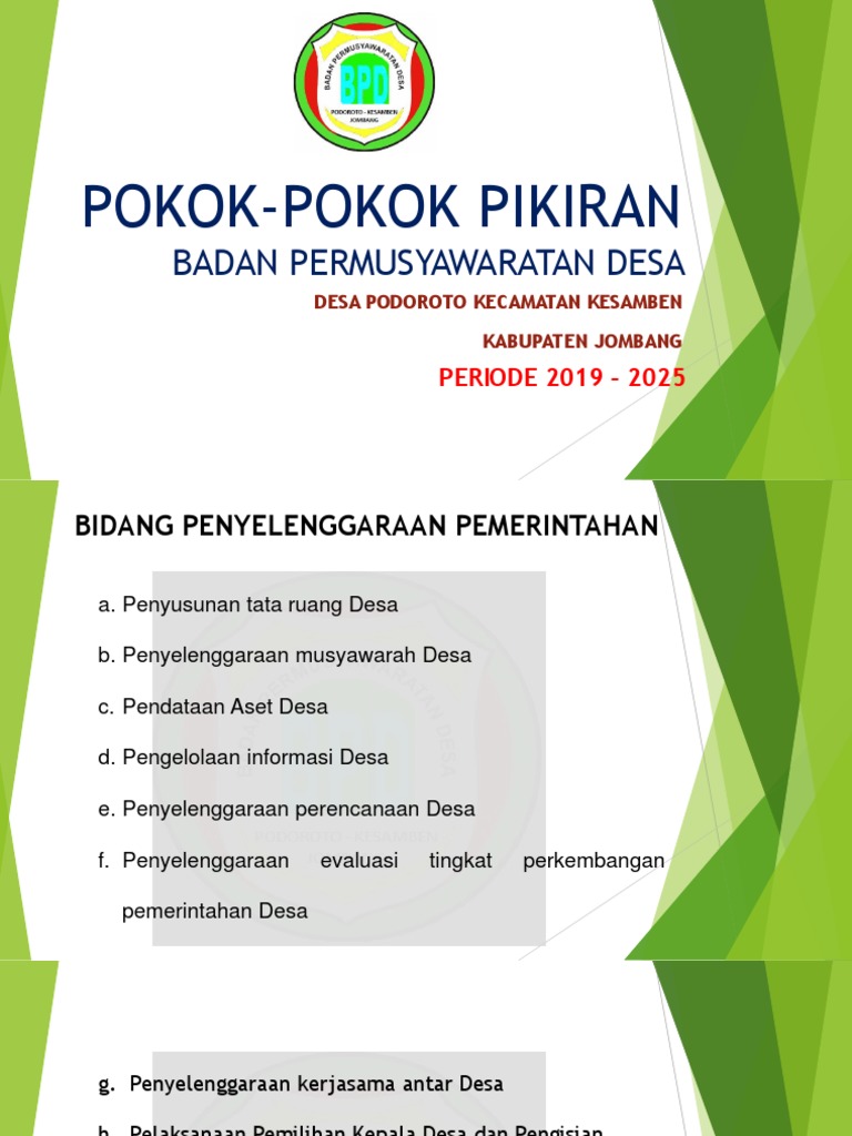 Pokok Pokok Pikiran BPD | PDF