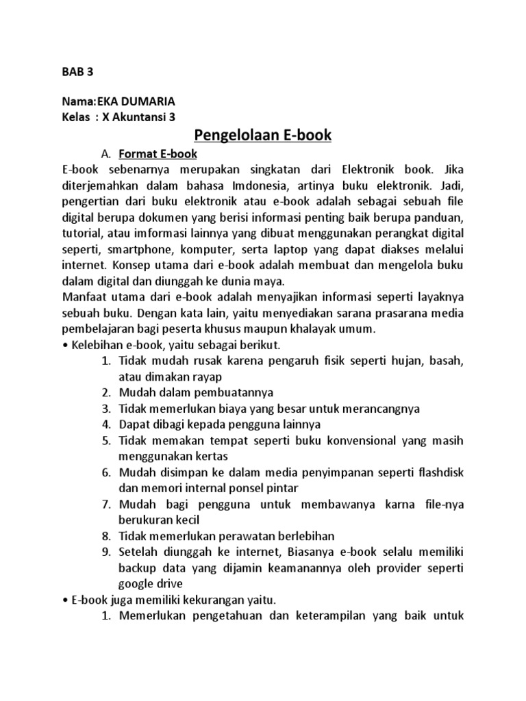 Eka Dumaria Tugas Simdig Bab 3 - SMKBISA1 | PDF | Seni | Komputer