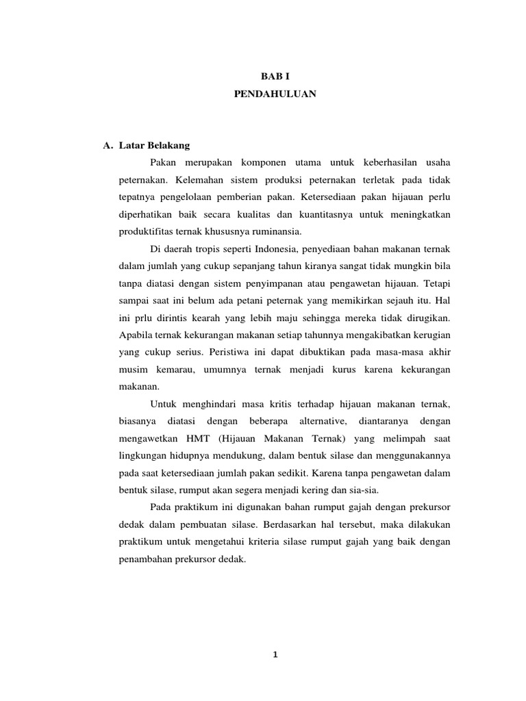 Laporan Silase Rumput Gajah | PDF