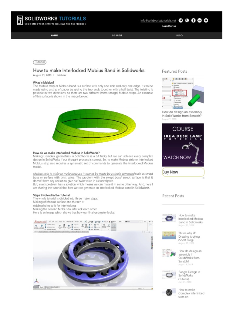 Tutorial Mobius Band PDF | PDF | Ellipse | Rotation