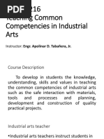 Module in Teaching Common Competencies in Industrial Arts | PDF | Entrepreneurship | Swot Analysis