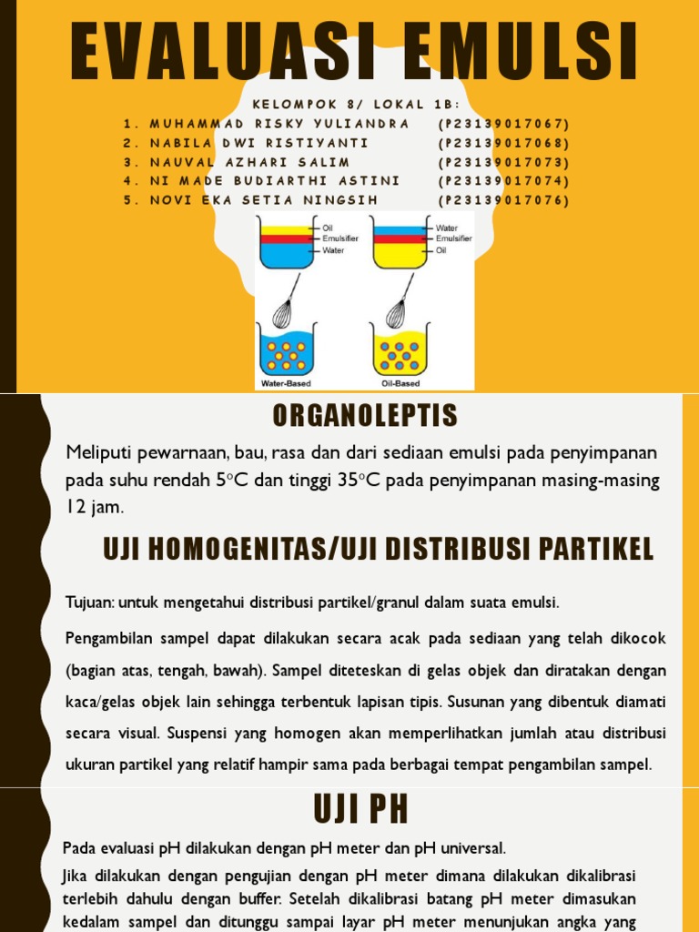 8 Evaluasi Emulsi | PDF