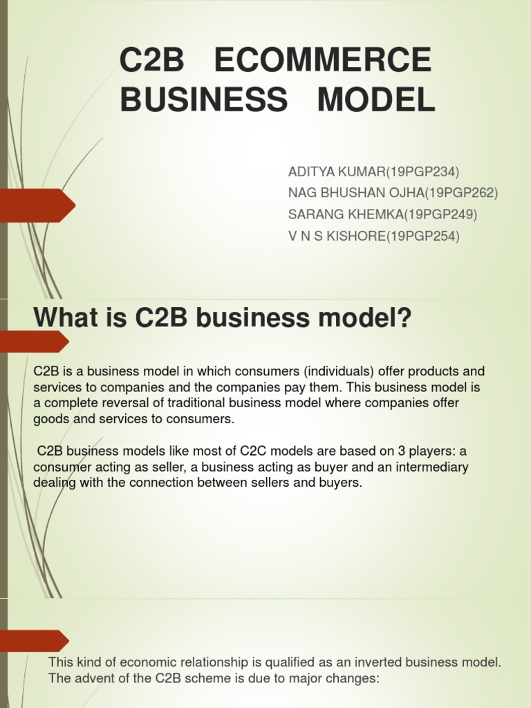 C2B Ecommerce Business Model | PDF | Analytics | Big Data