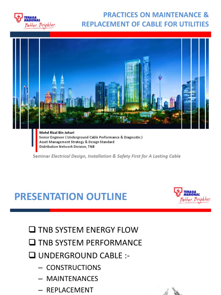 5 TNB-Practices On Maintenance Replacement of Cable For Utilities | PDF ...