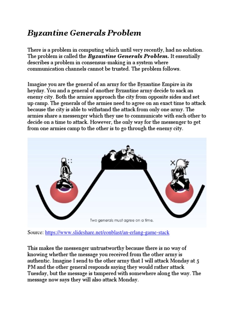 A Detailed Explanation of the Byzantine Generals Problem and its ...