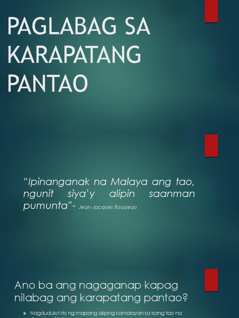 Week 2-Paglabag Sa Karapatang Pantao | PDF