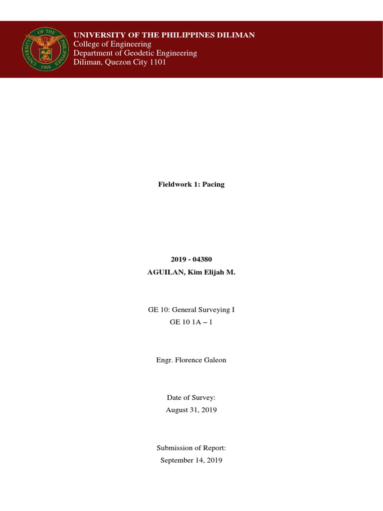 Pacing Fieldwork: Determining Pace Factor | PDF | Surveying | Metre