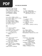 Tabla de Factores de Conversión de Unidades | PDF | Acre | Masa