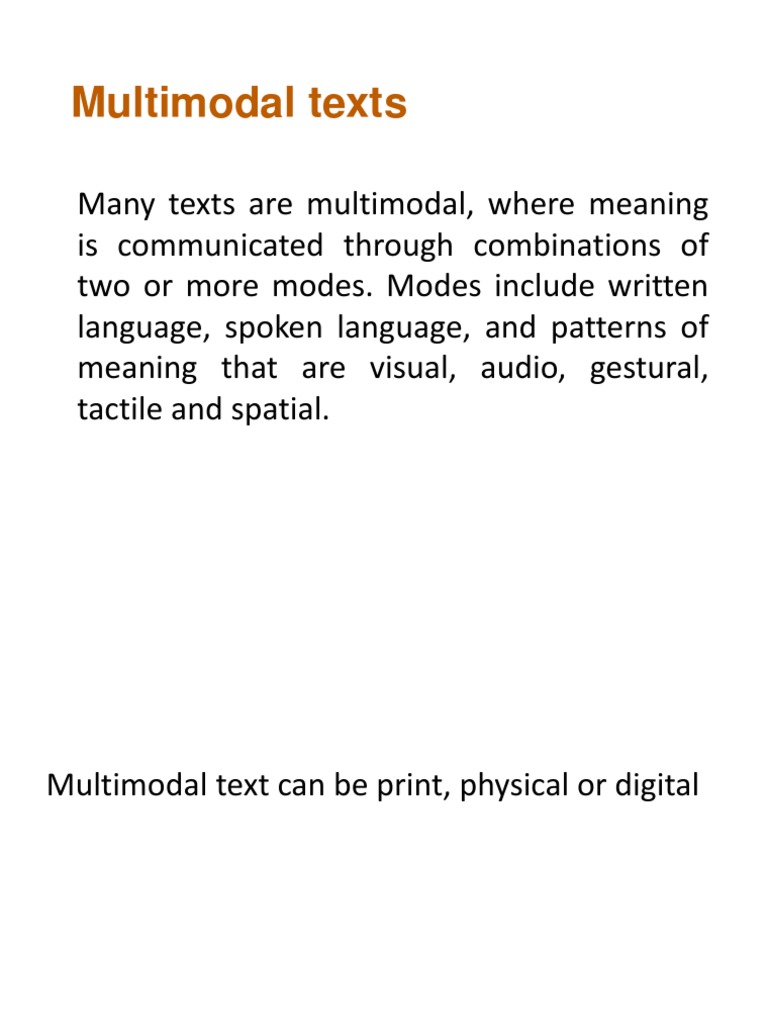 Multimodal Texts | PDF