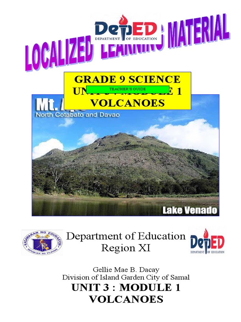 Grade 9 Science - Volcano Classification | PDF | Volcano | Mindanao