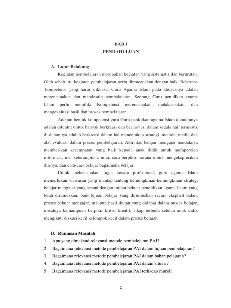 Metode Pemebelajaran PAI Bayaa | PDF | Karier & Perkembangan | Kesehatan Holistik