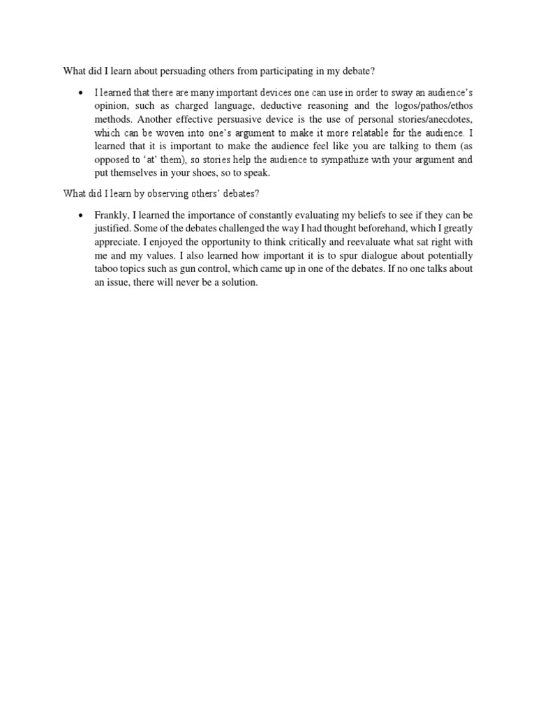 Debate Skills & Critical Thinking | PDF