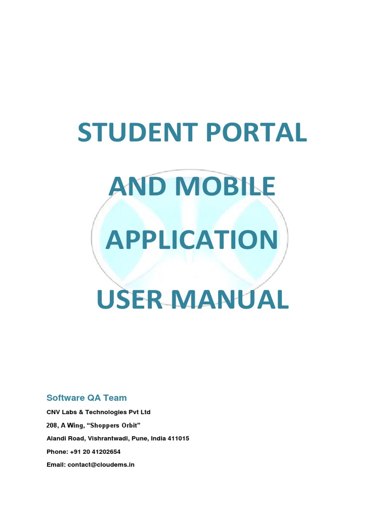 Student Portal & Mobile Application User Manual | Download Free PDF ...