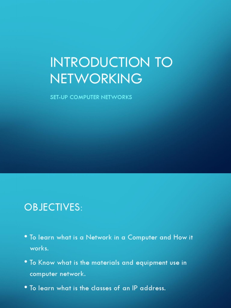 COC2 Introduction To Networking Week 1 | PDF | Modem | Computer Network