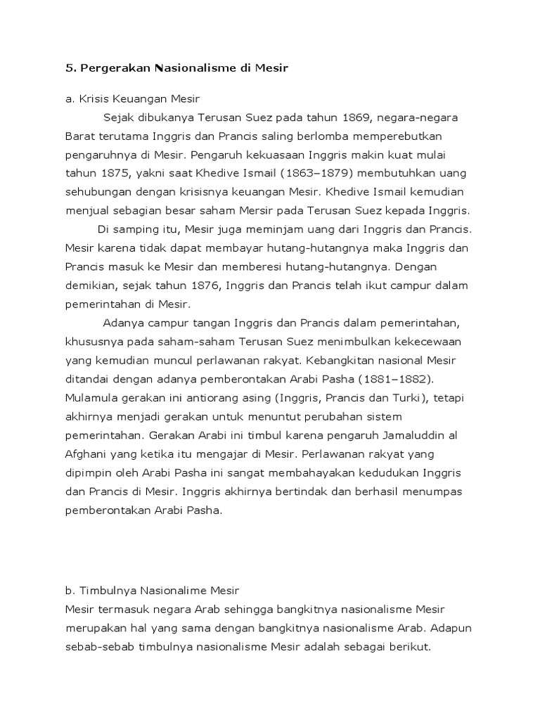 Nasionalisme Mesir | PDF